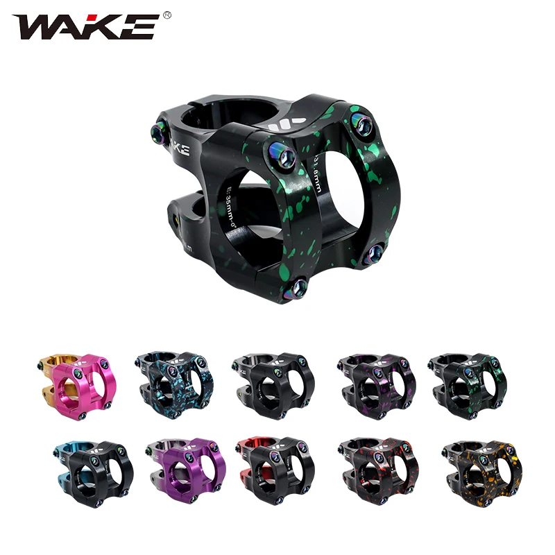 Wake MTB Power Bike Stem Short 35mm Mountain Bicycle Bridge Handlebar ...