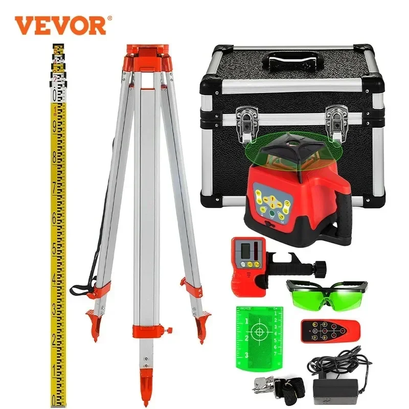 VEVOR-360-Rotary-Laser-Level-Self-Leveling-500m-Vertical-Horizontal ...