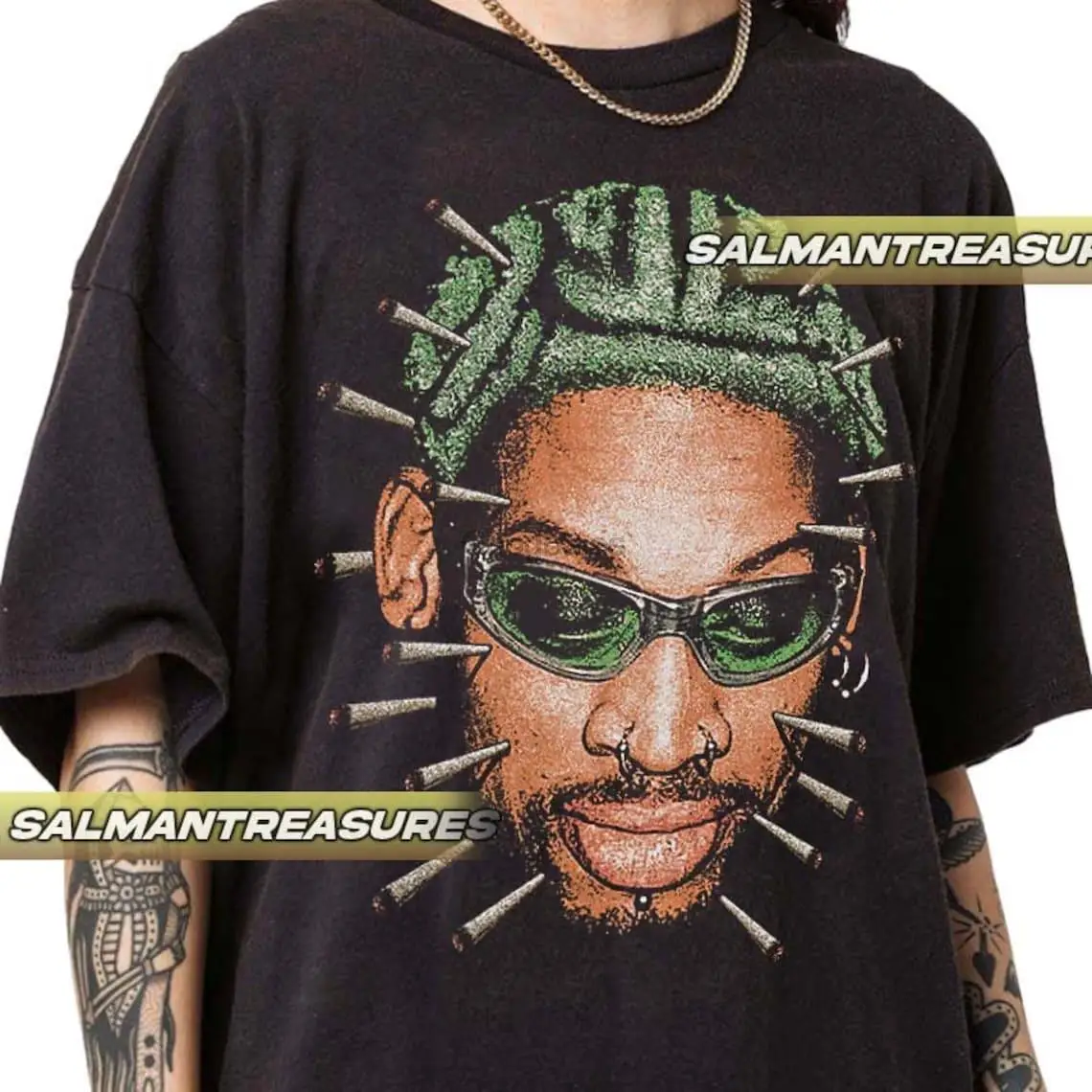 Dennis Rodman Green Hair