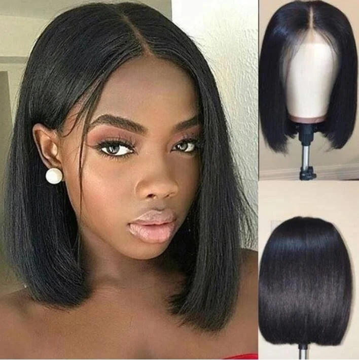 SuQ-Short-Bob-Wig-Black-Straight-Hair-Wigs-for-Black-Women-Pre-Plucked ...