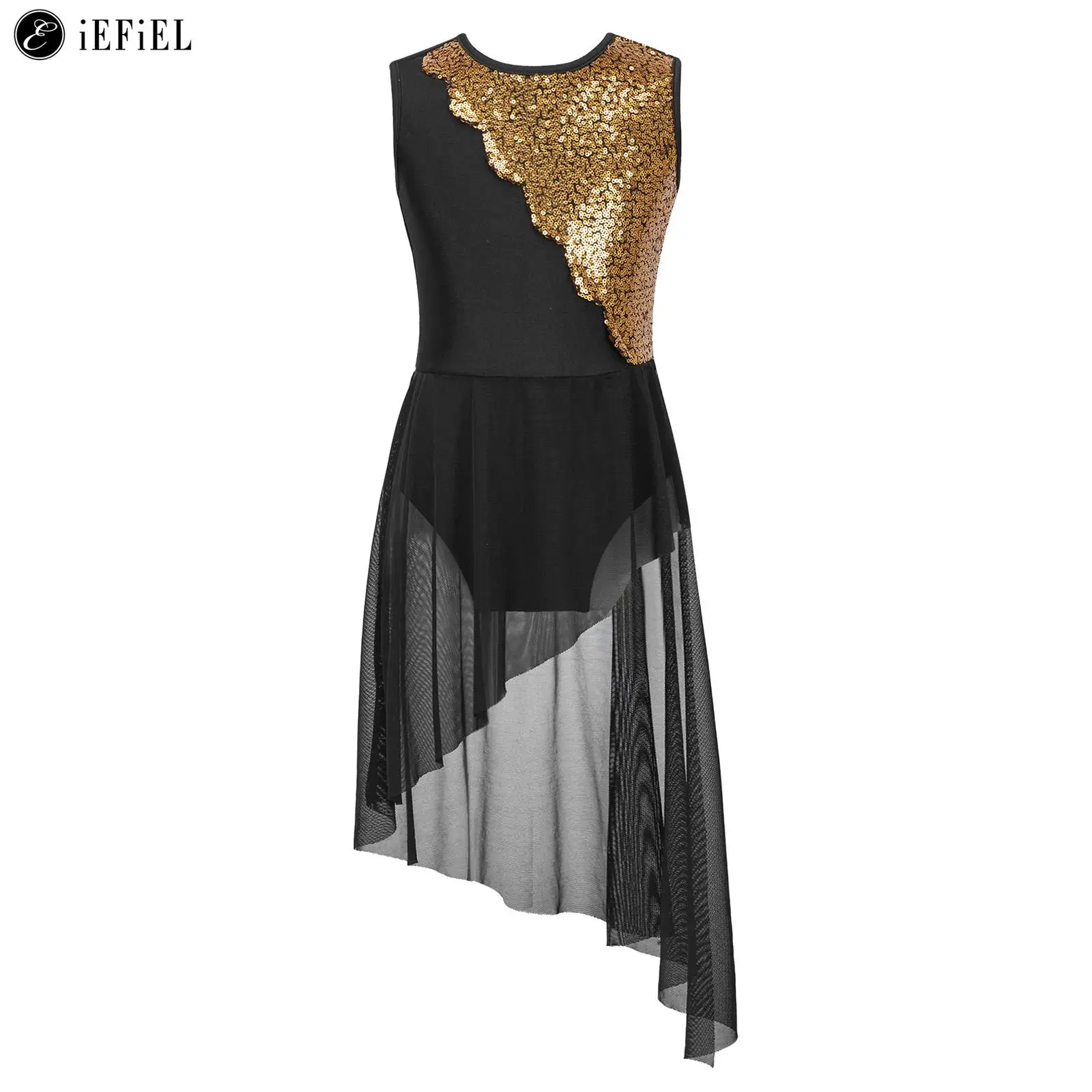 LZH Ballet Dance Dress for Girls Ruffle Sleeve Leotard with Tutu ...