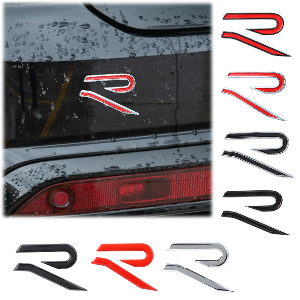 Car New R Logo Decals Side Body Trunk ABS Stickers For Volkswagen VW ...