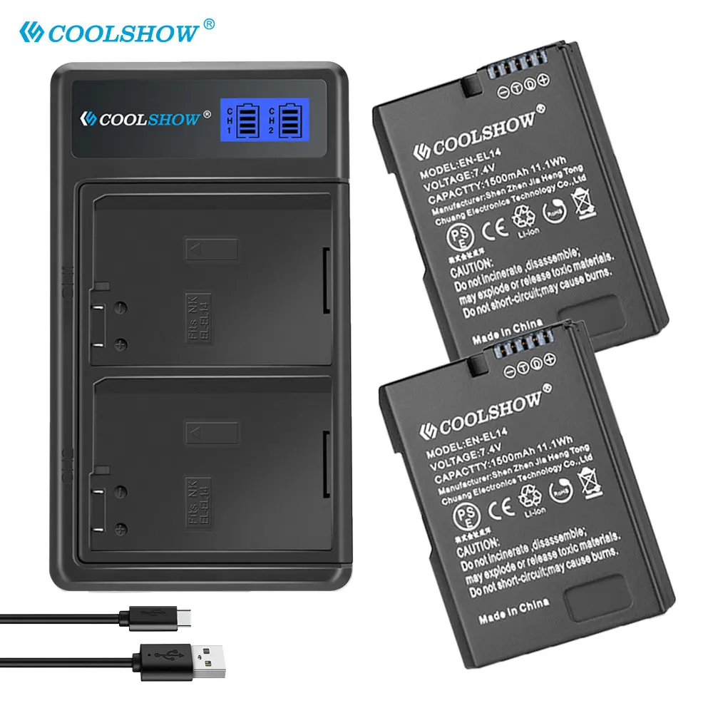 EN-EL14 EN EL14 Battery For Nikon D3100 D3200 D3300 D3400 D3500 D5600 ...