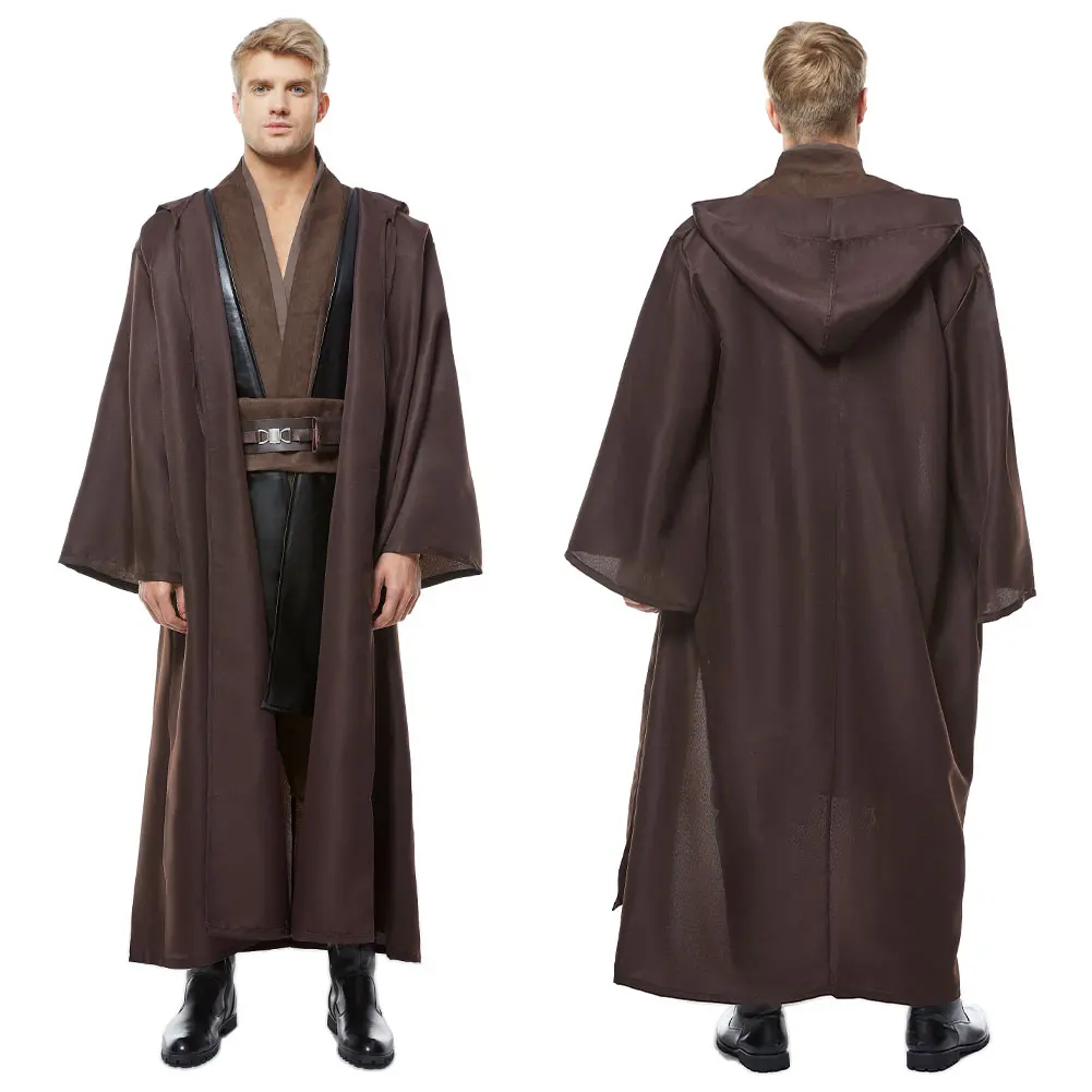 Anakin-Skywalker-Cosplay-Costume-Brown-Uniform-Cloak-Outfits-Fantasia ...