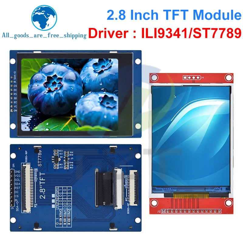 TZT-LCD-Serial-Port-Module-para-Arduino-2-8-240x320-SPI-TFT-PCB-Micro ...