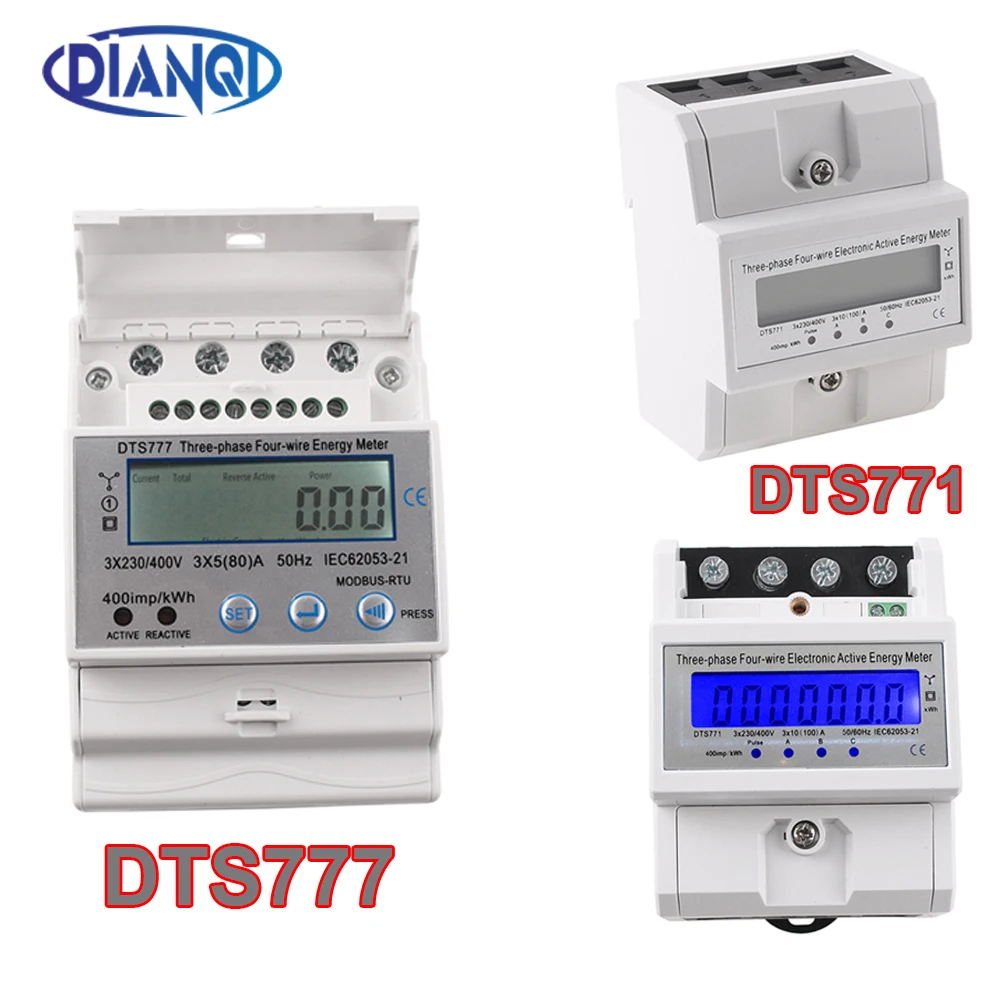 Din-Rail-LCD-Digital-Display-Energy-Electric-Meter-Wattmeter-Power ...