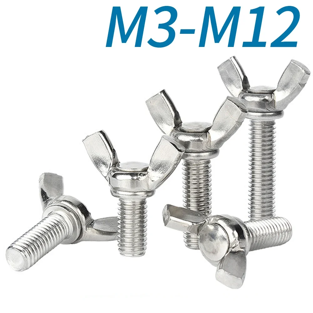5Pcs-Butterfly-Wing-Bolts-M3-M4-M5-M6-M8-M10-M12-304-Stainless-Steel ...