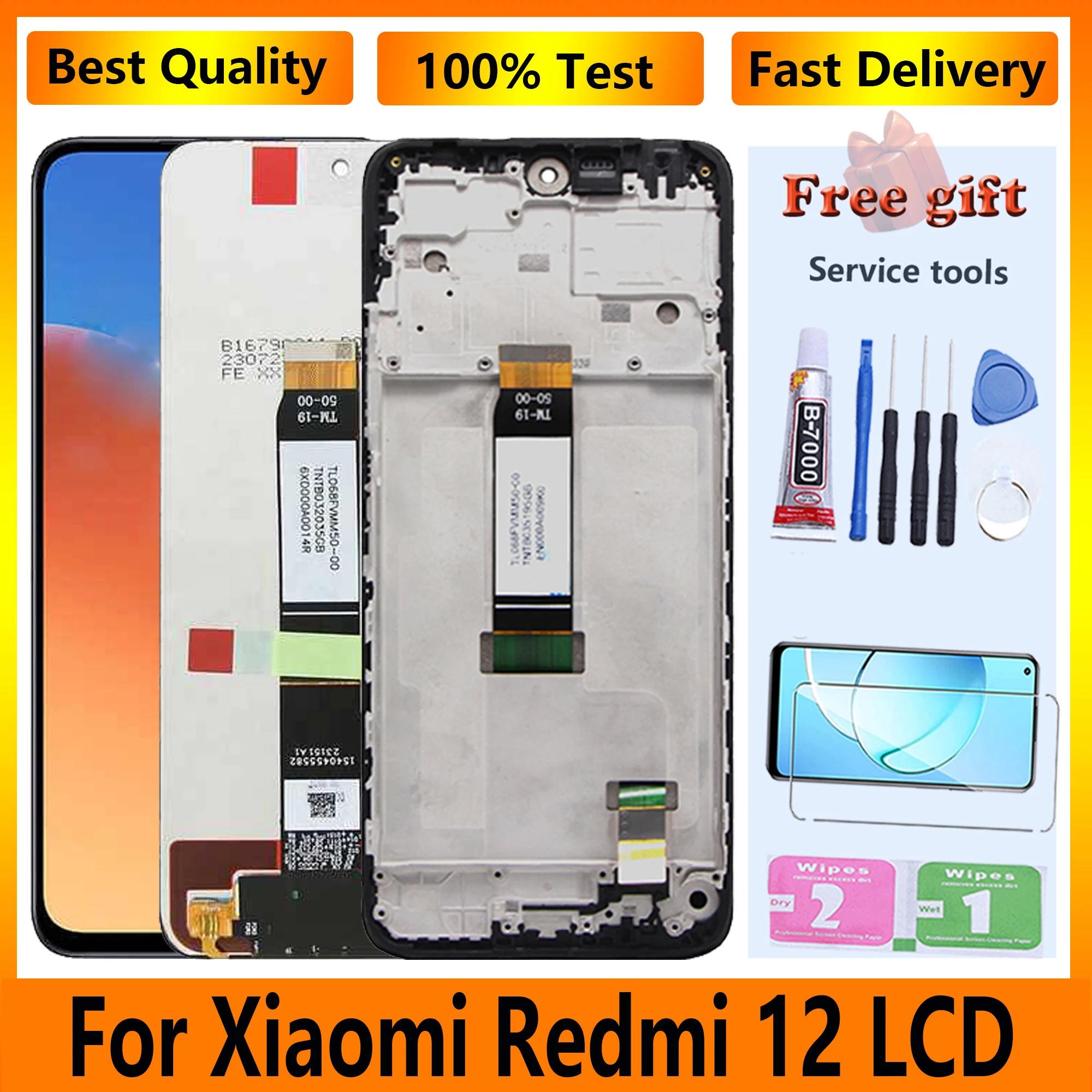 6-79-Original-Touch-Screen-For-Xiaomi-Redmi-12-Full-With-Frame ...