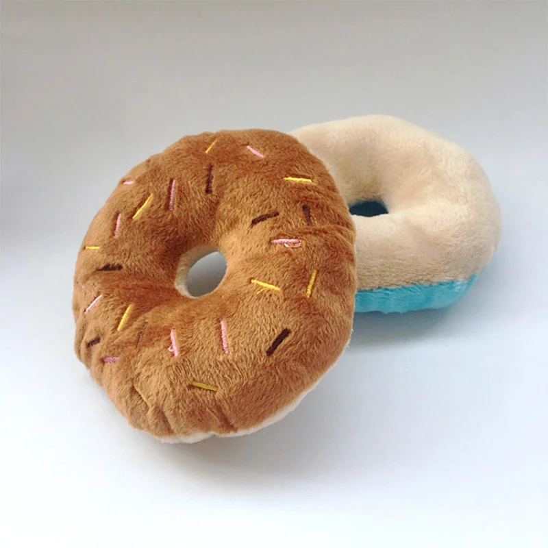 Pets-Dog-Donut-Plush-Squeaky-Toy-Funny-Sound-Interactive-Toys-for-Small ...