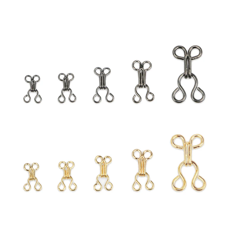 20 Sets Hook And Eye Fixing Tools With Metal Sewing Buttons Fasteners ...