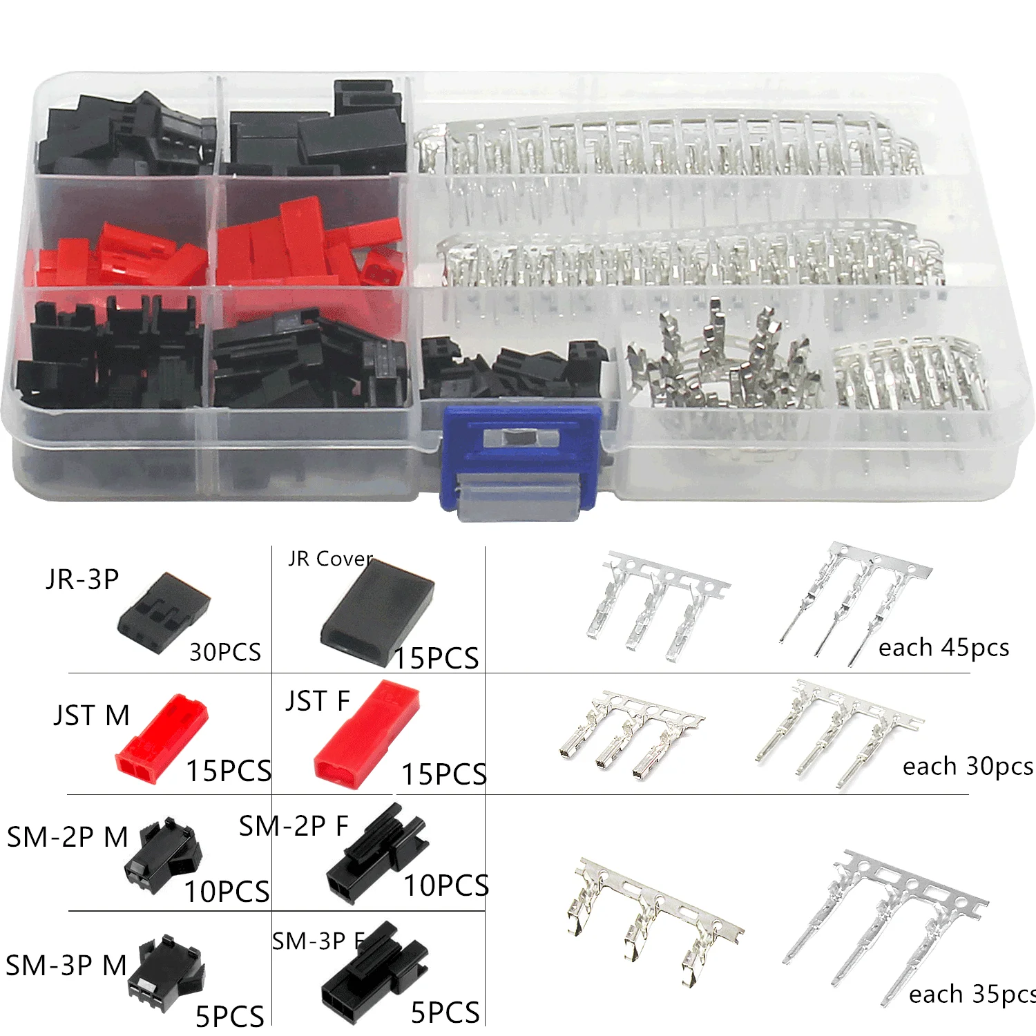 Servo-Plug-Male-Female-JST-JR-Connector-Crimp-Pin-Wire-Set-For-RC-Car ...