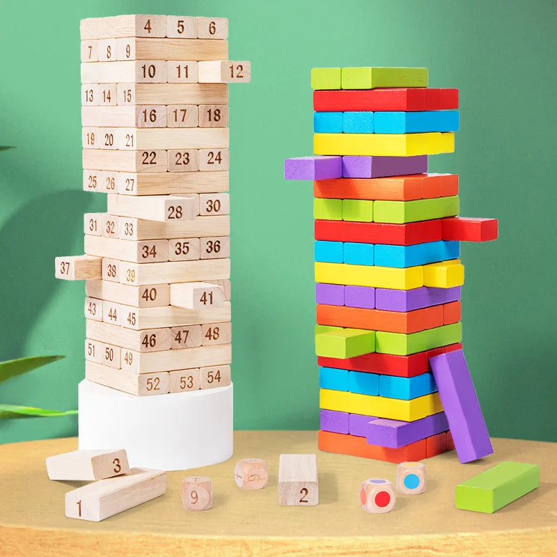 Woodiness-Jenga-Leisure-Desktop-Games-Toy-Wooden-Assembly-Assembling ...