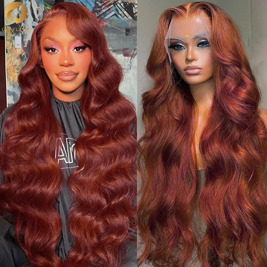 13x4-Reddish-Brown-Body-Wave-Lace-Frontal-Human-Hair-Wig-13x6-Hd-Lace ...