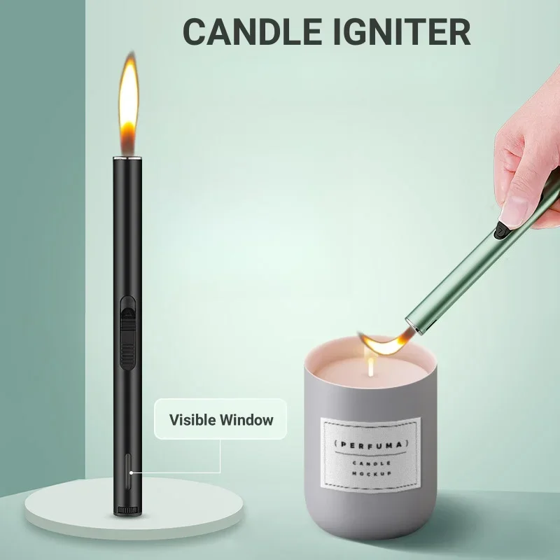 Metal-Open-Flame-Lighter-Multifunctional-Aromatherapy-Candle-Gas-Stove ...
