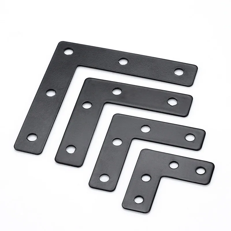 10PCS Steel Angle Plate Corner Brace Flat Repair Bracket Brace Brackets ...