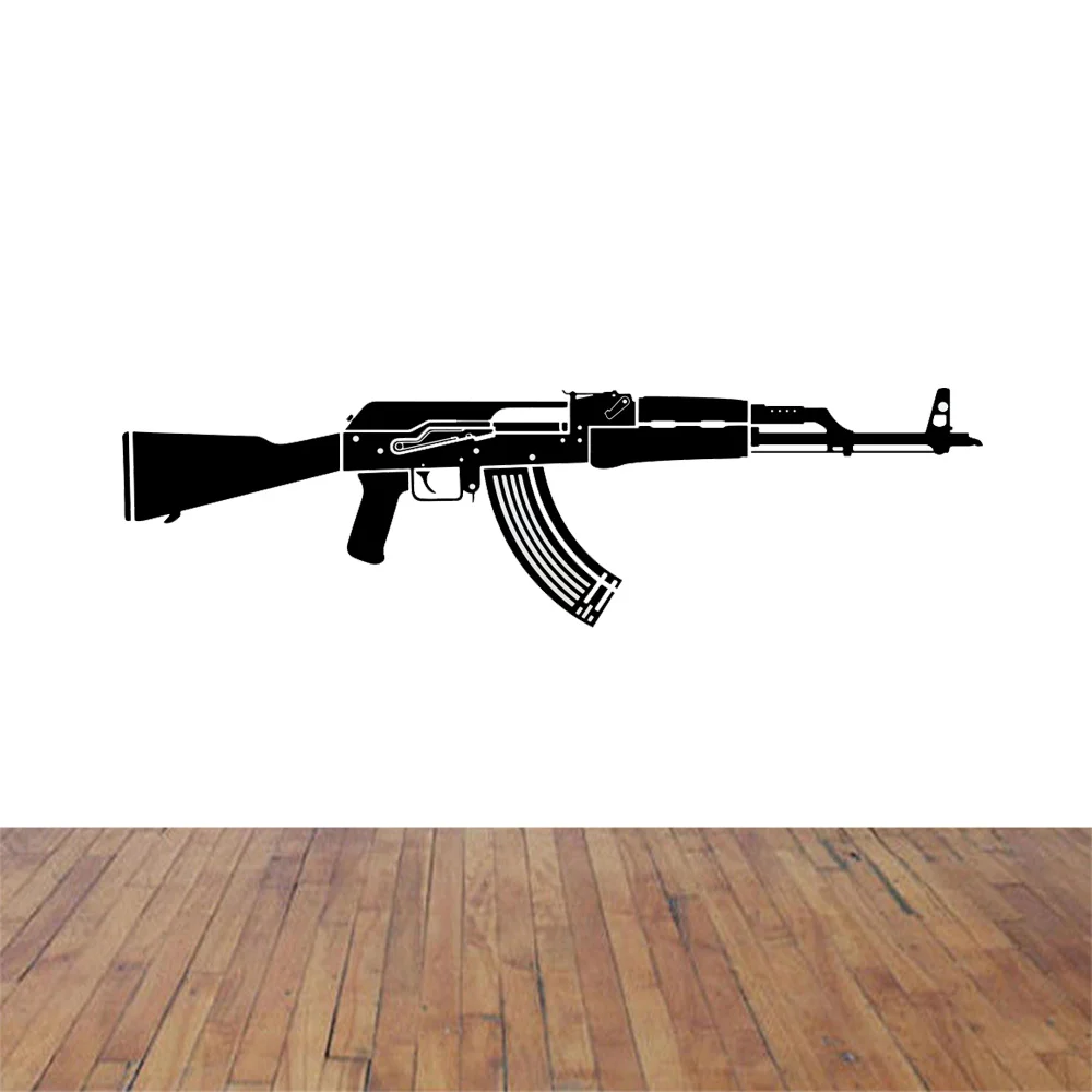 AK47-Gun-Army-Solider-Wall-Sticker-Boy-Room-Bedroom-Ak47-Rifle-Clip-Fir ...
