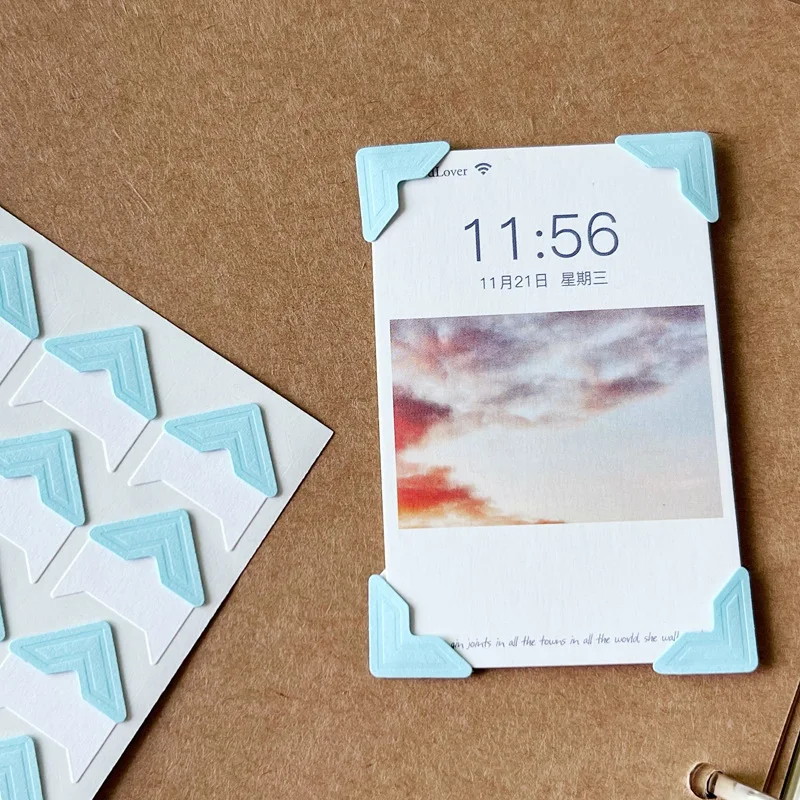 120-pcs-lot-5-sheets-DIY-Vintage-Corner-kraft-Paper-Stickers-for-Photo ...