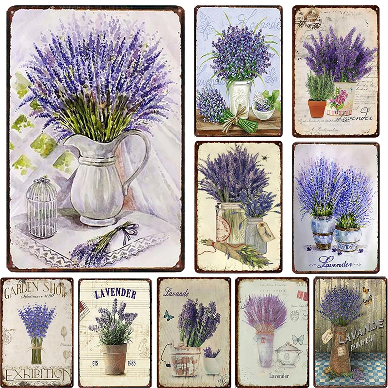 Lavender-Lavande-Provence-Flower-Retro-Vintage-Signs-Decoration-Home ...