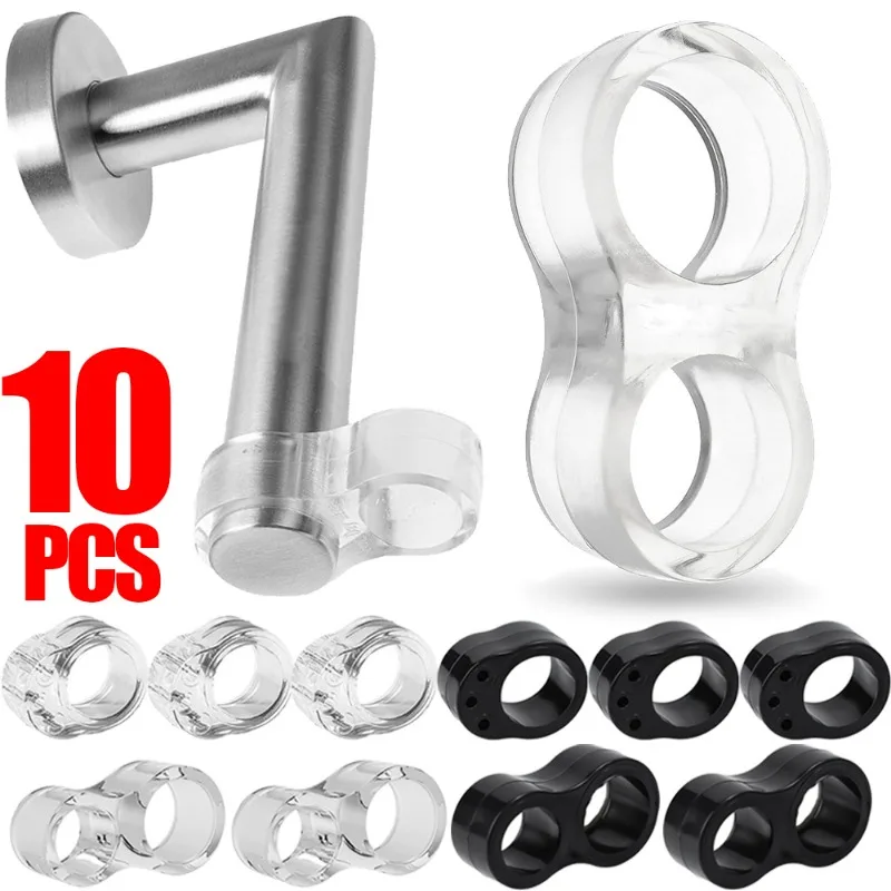 10-1Pcs-Door-Stopper-Bumpers-PVC-Punch-free-Door-Handle-Transparent ...