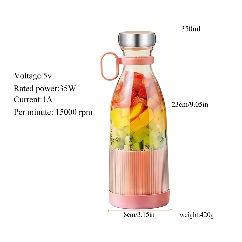 Mini Jus de Fruits et Légumes Portable Ju479 USB à 6 Lames,Mélangeur de ...