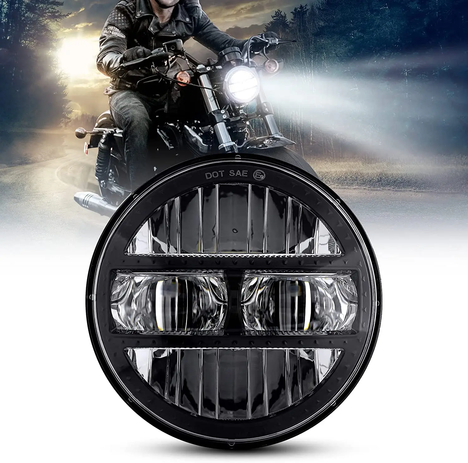 5-75-Inch-Motorcycle-Led-Headlight-Projector-5-75-DRL-H4-Led-Headlamp ...