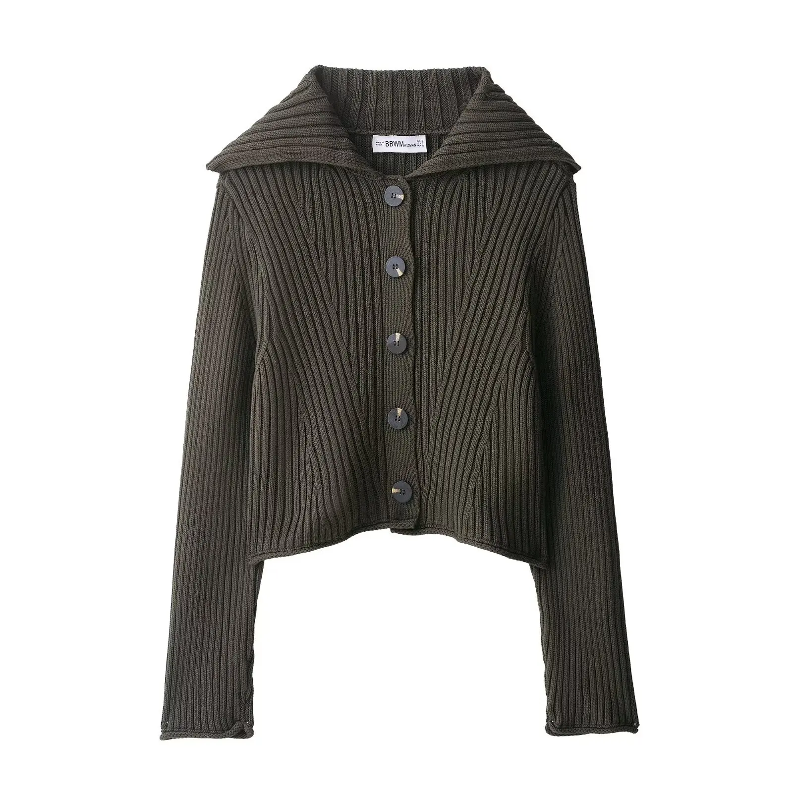 Femmes décontracté col rabattu solide tricot Cardigans 2025 automne ...
