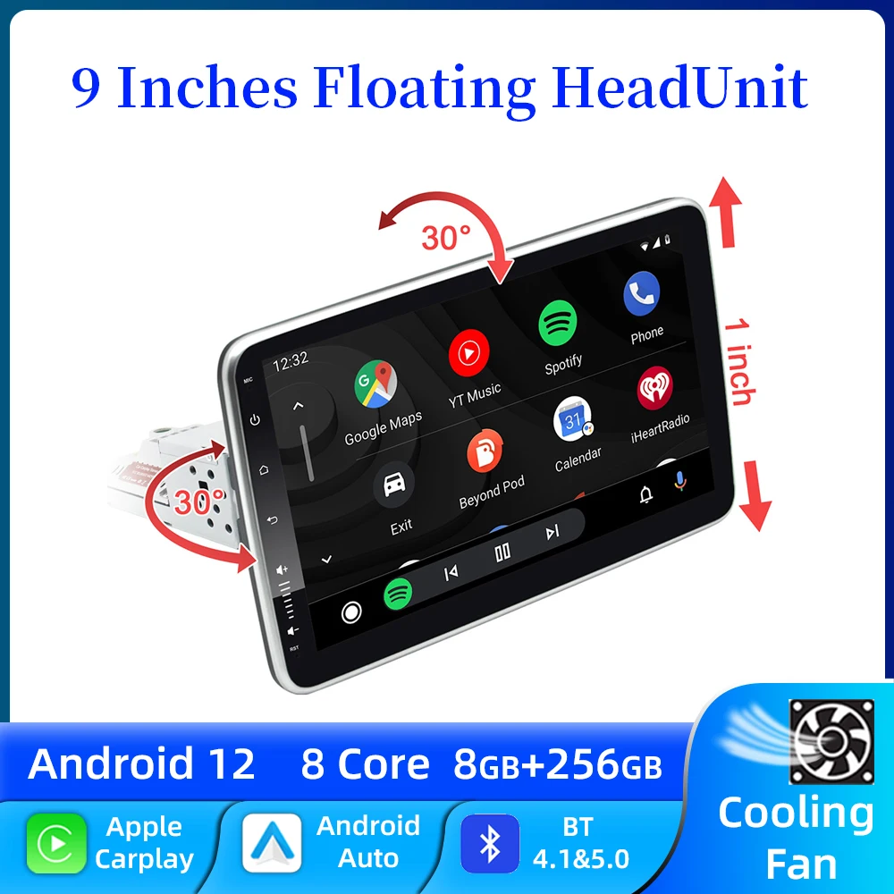 9-Polegada-Multim-dia-Carro-Android-Universal-1-Din-Remov-vel-Touch ...
