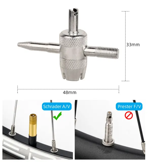 Valve Cores 10-Piece Tubeless Valve Core Replacement Kit With Wrench ...