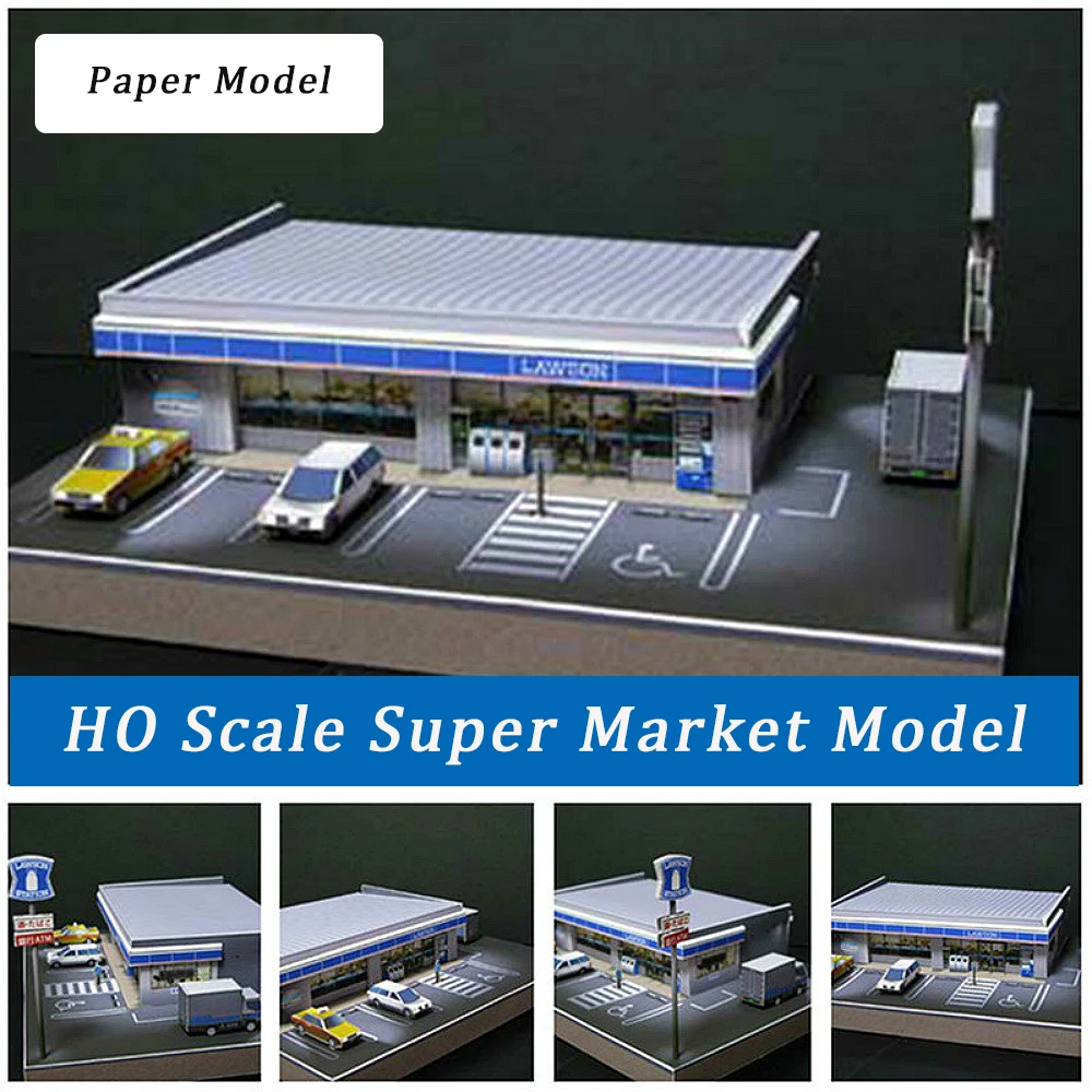 Ho-1-87-Scale-Model-DIY-Handmade-Supermarket-Model-People-Train-Shop ...
