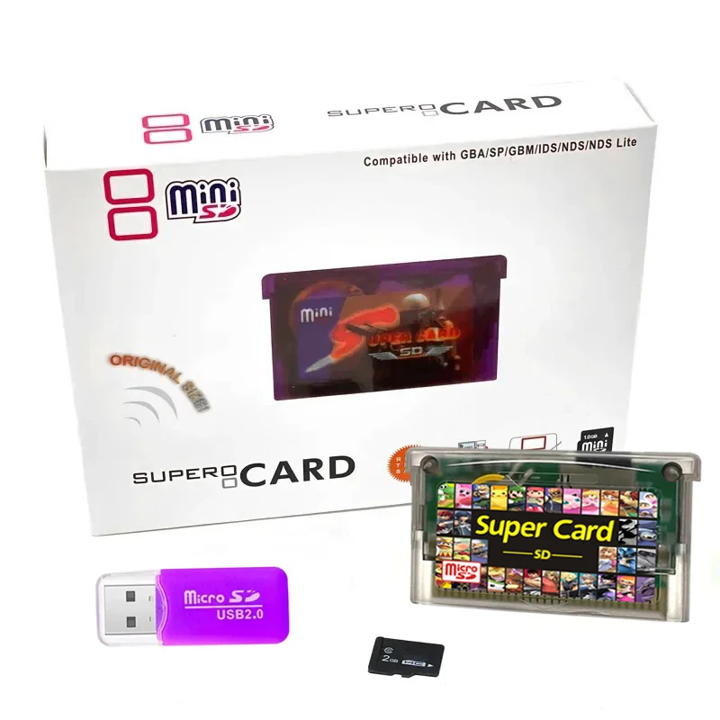 Supercard-GBA-para-GB-GBA-SP-GBM-Mini-tarjeta-SD-IDS-NDS-NDSL-GBASP ...
