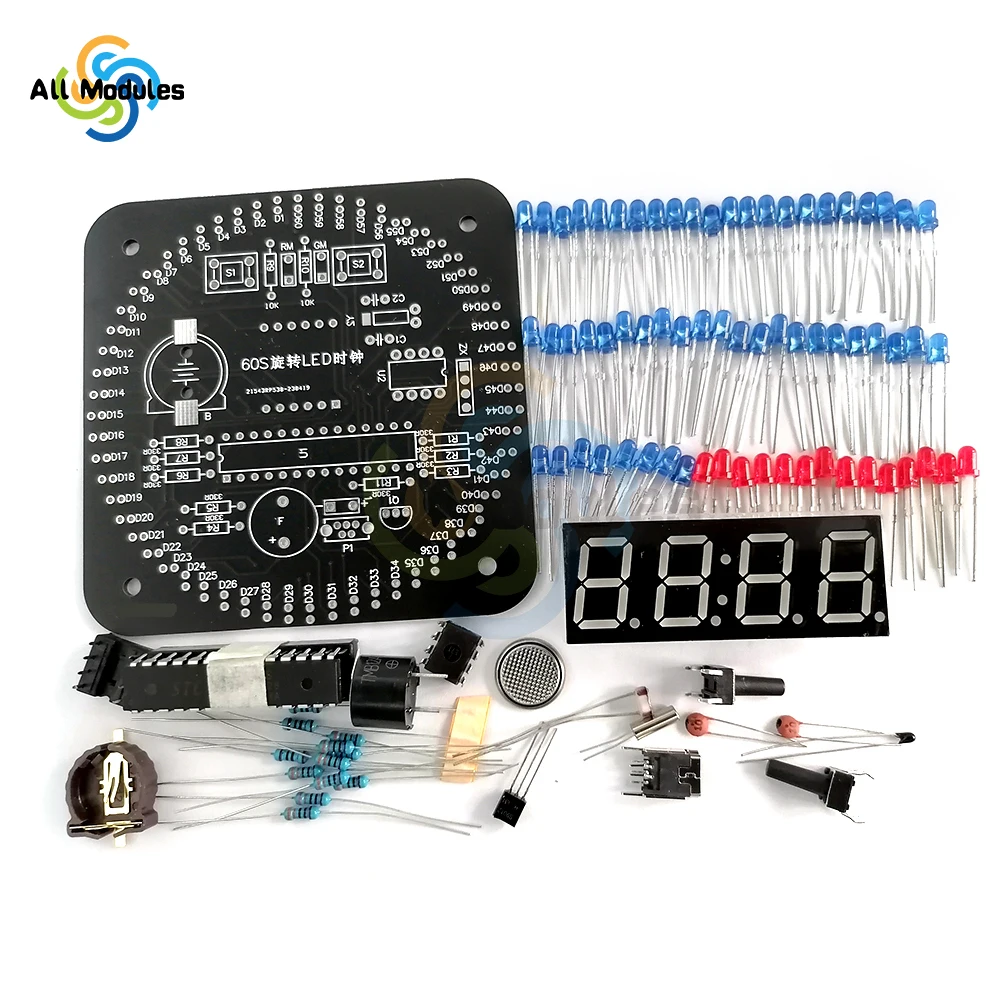 Digital-DIY-Electronic-Clock-Kit-Light-Control-Rotation-Digital-LED ...