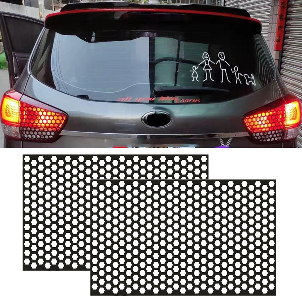 DIY-Taillight-Lamp-Cover-Accessories-Tail-Light-Honeycomb-Sticker ...
