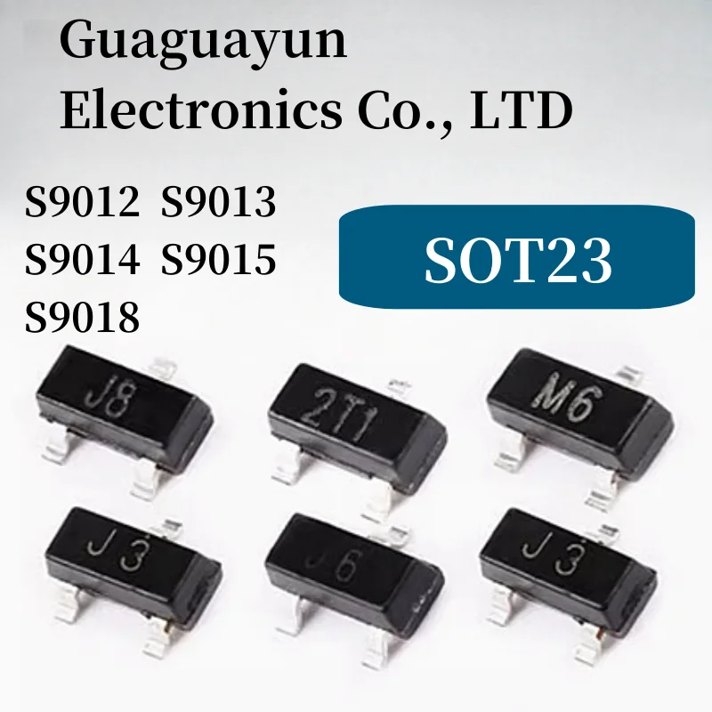 100PCS-S9012-2T1-S9013-J3-S9014-J6-S9015-M6-S9018-J8-SMD-PNP-Triode ...