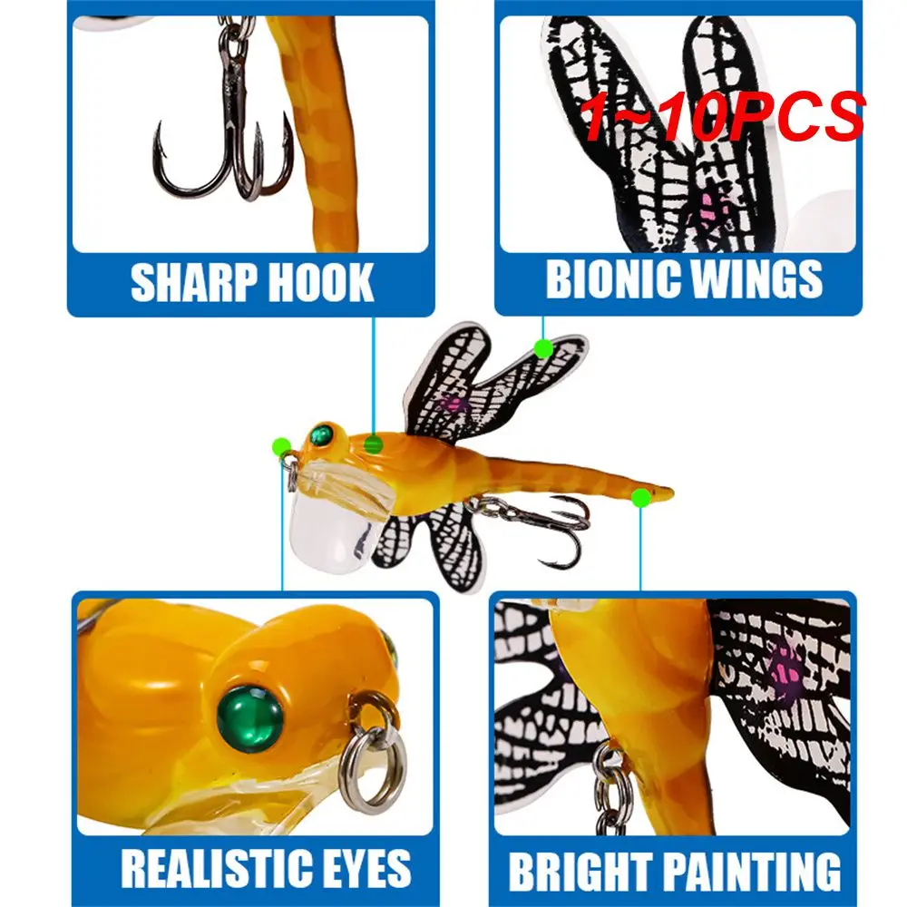 1-10PCS-Topwater-Dragonfly-Flies-Insect-Fly-Fishing-Lure-6G-7-5CM-Trout ...