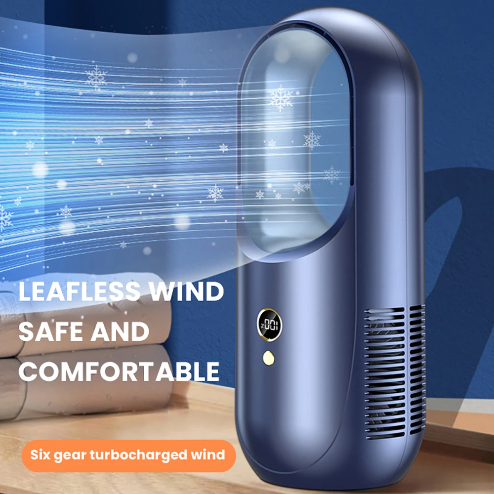 2000Mah Mini Airconditioner Ventilator Desktop Usb Bladeless Ventilator ...