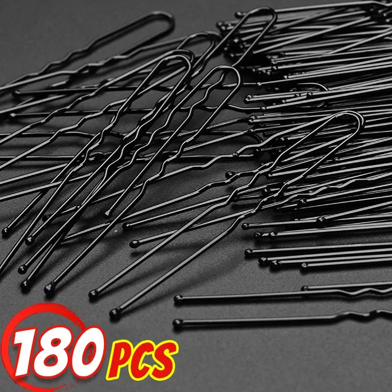 30-180Pcs-Black-Hair-Clips-Bobby-Pins-Fashion-BB-Hairpins-Metal ...