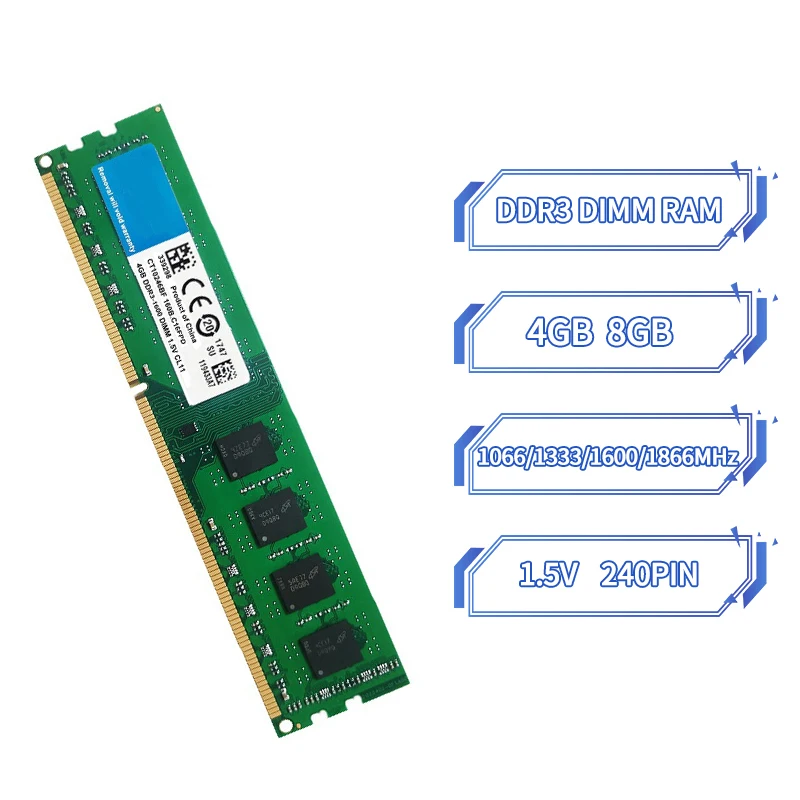 Crucial Desktop Ram DDR3 4GB 8GB 1066MHZ 1333MHZ 1600MHZ 1866MHZ ...