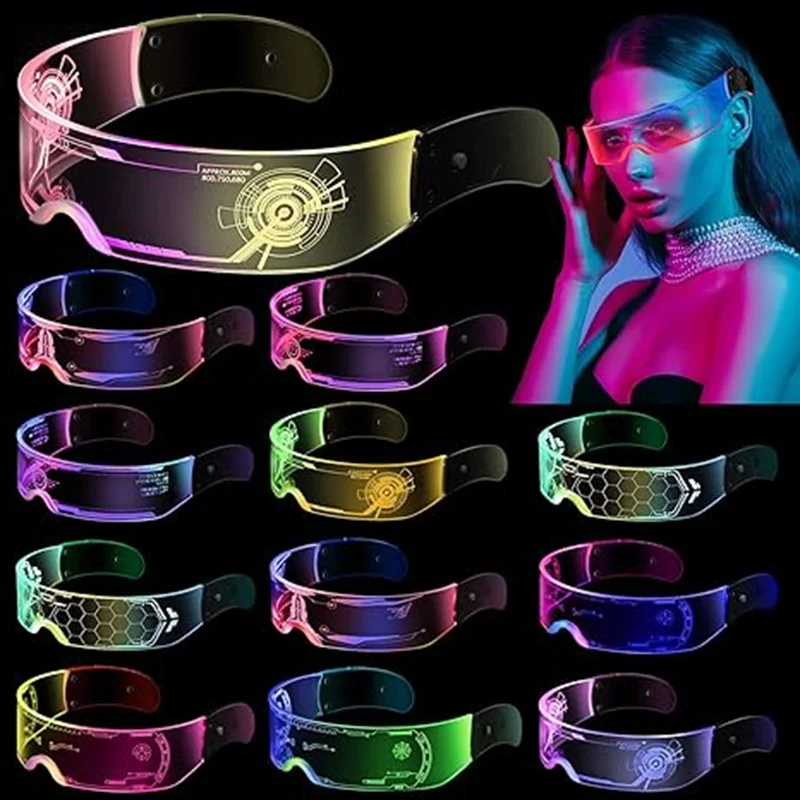 Colorful Luminous Light Up Glasses LED Flashing Glasses Glow In Tha ...