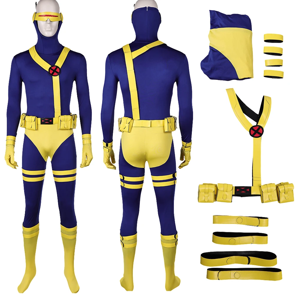 Scott-Summers-Cosplay-Traje-para-Homens-Adultos-Fantasia-X-97-Super-Vil ...
