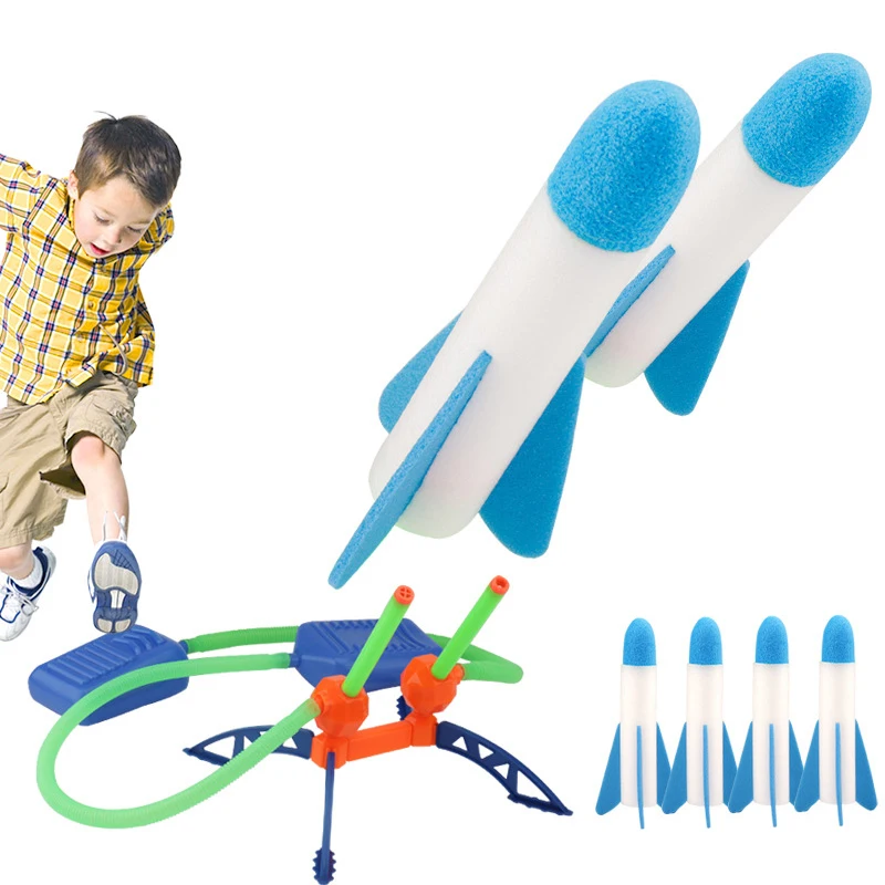 Generic Rocket Foot Pump Launcher Toys Sport Game Jump Stomp Outdoor ...