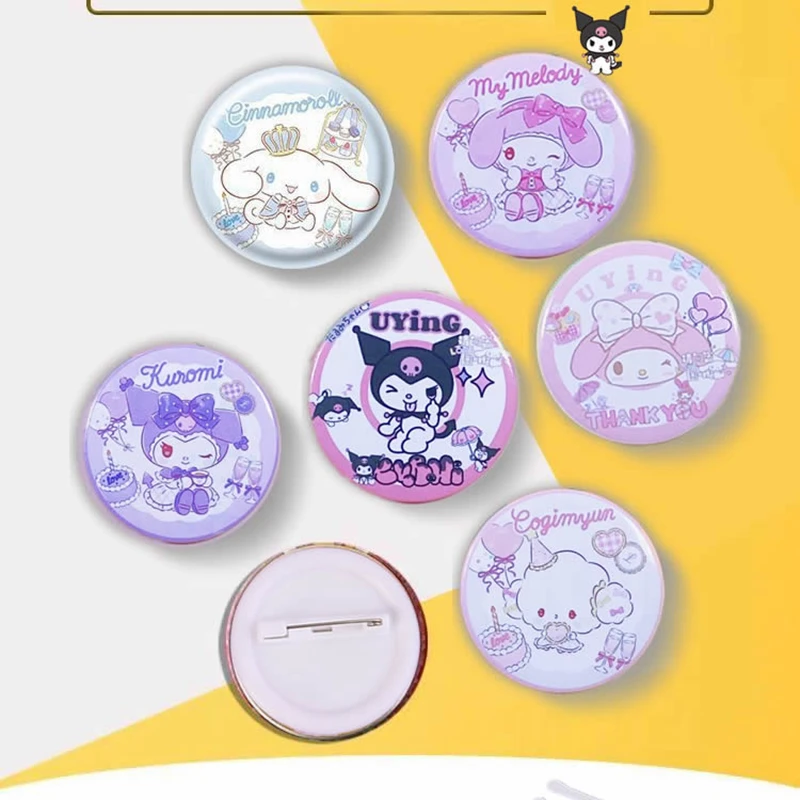 Sanrio-Anime-Badges-Hello-Kitty-My-Melody-Kuromi-Cinnamon-Cartoon ...