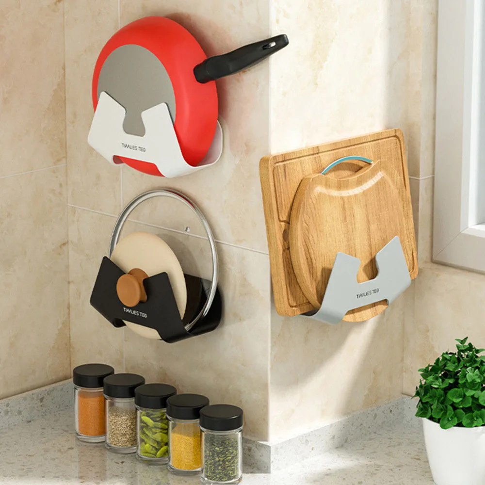 Multifunction-Pot-Lid-Rack-Wall-Mounted-Plate-Holder-Adjustable-Dish ...