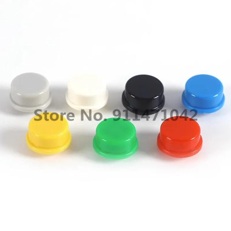100PCS/LOT Round Tactile Button Caps For 12*12*7.3 mm Tact Switches 6 ...