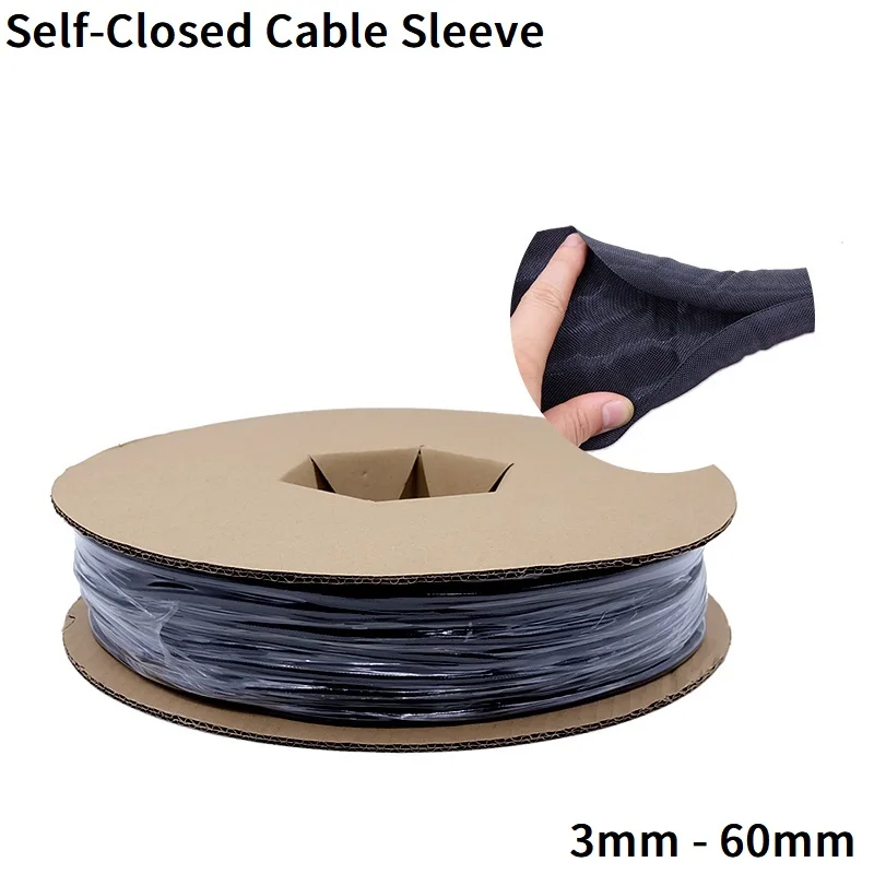 Self-Close-Cable-Sleeve-Expandable-Braided-PET-Insulated-Flexible-Cable ...