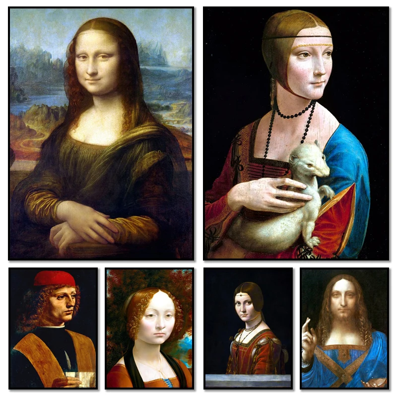 Famous-Leonardo-Da-Vinci-Artwork-Mona-Lisa-Salvator-Mundi-Canvas ...