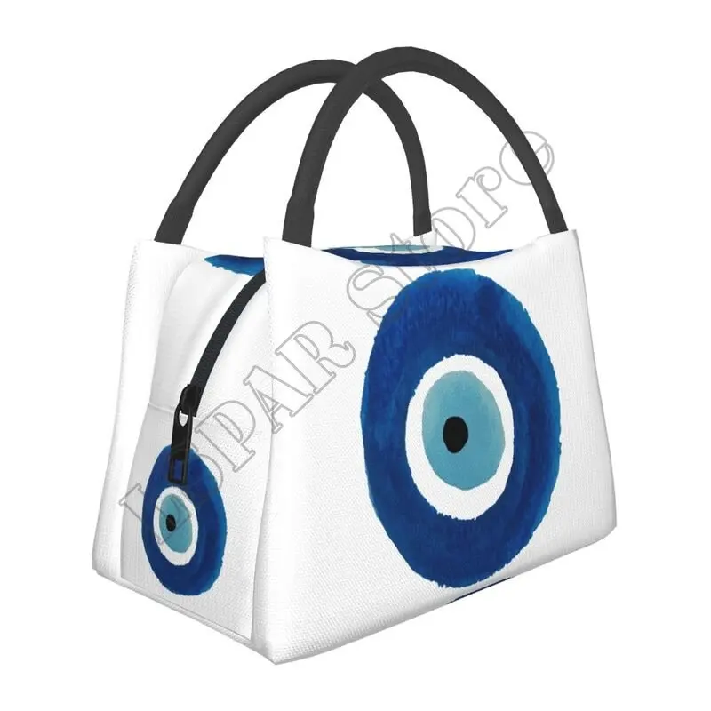 Custom-Watercolor-Evil-Eye-Nazar-Painting-Lunch-Bags-Women-Warm-Cooler ...