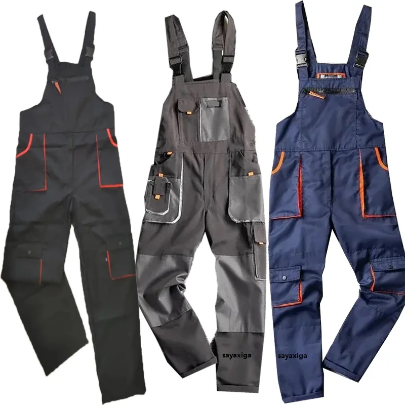 Bib-overalls-Work-Overall-Uniforms-Men-Women-Working-Coveralls-Welding ...
