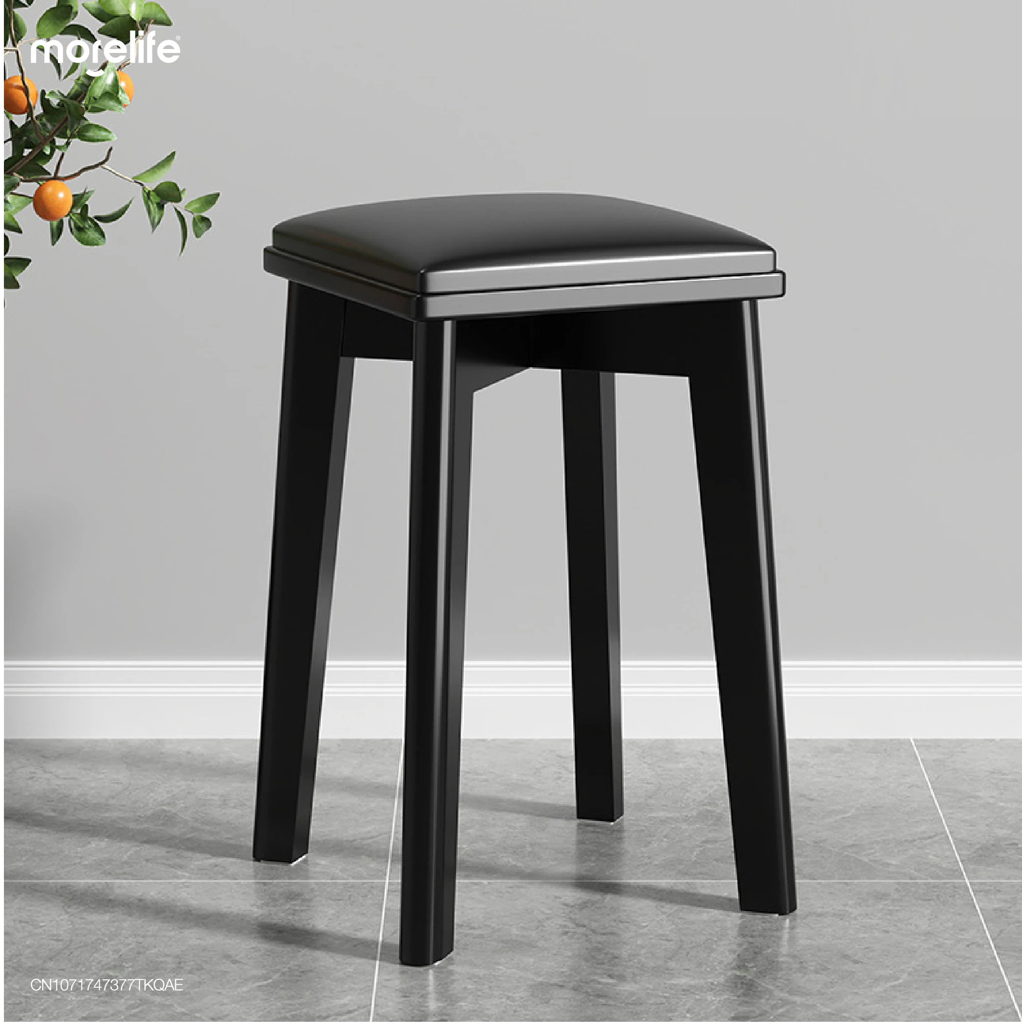 Solid-Stool-Chair-Furniture-Dining-Chair-Vanity-Chair-Wooden-Stool ...