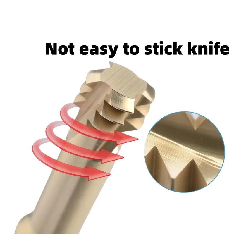 CNC Machine Cemented Carbide Titanium Alloy 3 Flute Thread Milling ...