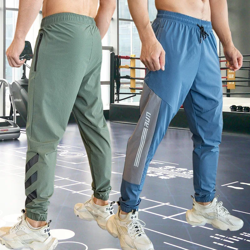 Mens-Gym-Fitness-Running-Sweatpants-Workout-Athletic-Cropped-Pants ...